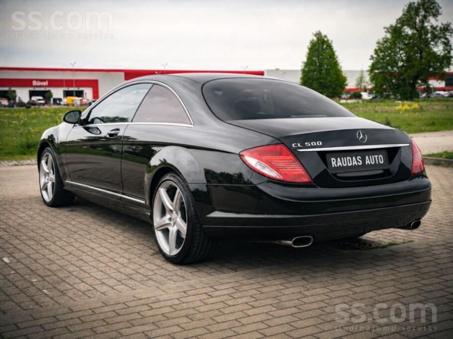 Black Mercedes-Benz cl-500 2007 in Riga, with an engine capacity of 5.50 L and mileage of 0 thousand km for 9990 €, photo 5 on AUTOMOTO.COM.LV