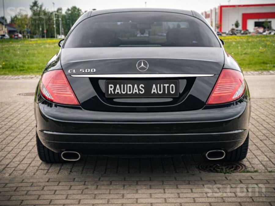 Black Mercedes-Benz cl-500 2007 in Riga, with an engine capacity of 5.50 L and mileage of 0 thousand km for 9990 €, photo 6 on AUTOMOTO.COM.LV