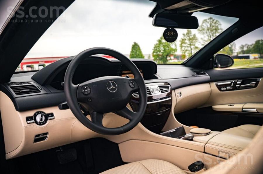 Black Mercedes-Benz cl-500 2007 in Riga, with an engine capacity of 5.50 L and mileage of 0 thousand km for 9990 €, photo 8 on AUTOMOTO.COM.LV
