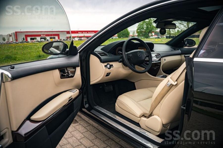 Black Mercedes-Benz cl-500 2007 in Riga, with an engine capacity of 5.50 L and mileage of 0 thousand km for 9990 €, photo 15 on AUTOMOTO.COM.LV