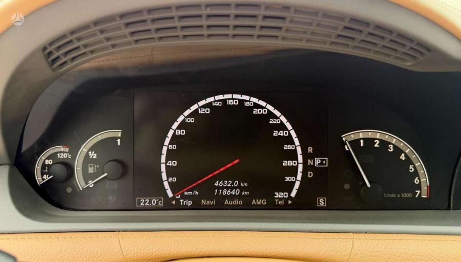 Черный Мерседес ЦЛ 500 2007 в Шяуляй, объемом двигателя 5.46 л и пробегом 119 тыс. км за 16500 €, фото 16 на AUTOMOTO.COM.LV