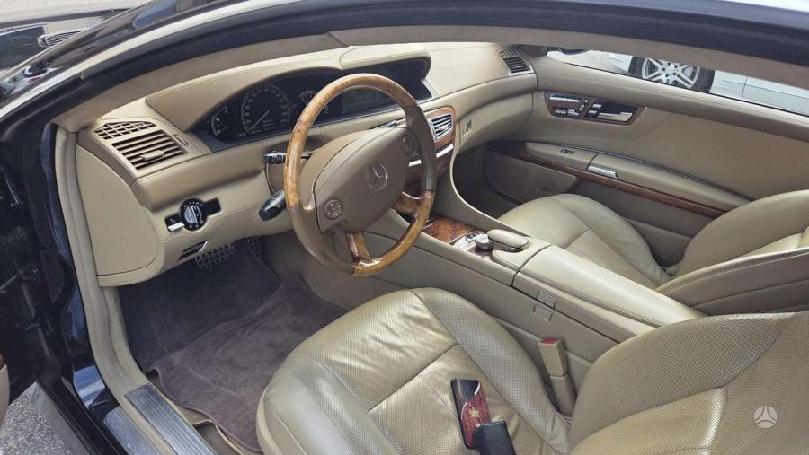 Black Mercedes-Benz cl-500 2008 in Klaipeda, with an engine capacity of 5.50 L and mileage of 168 thousand km for 10640 €, photo 18 on AUTOMOTO.COM.LV