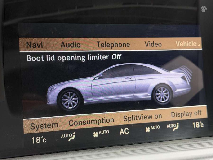 Melns Mercedes-Benz cl-500 2013 Kauņa, ar dzinēja tilpumu 4.66 L un nobraukumu 142 tūkst. km par 23000 €, foto 45 vietnē AUTOMOTO.COM.LV