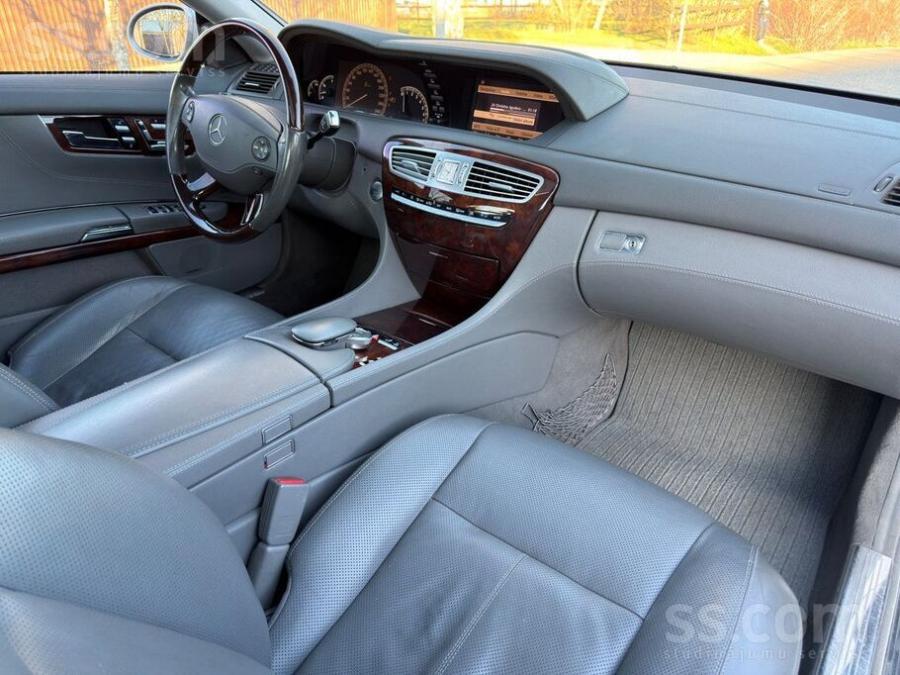 Grey Mercedes-Benz cl-500 2007 in Riga, with an engine capacity of 5.00 L and mileage of 187 thousand km for 22850 €, photo 6 on AUTOMOTO.COM.LV