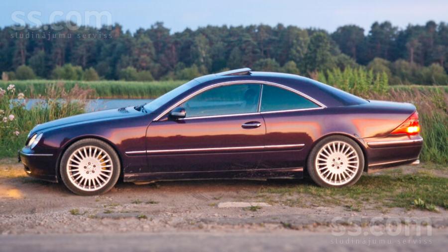 Violet Mercedes-Benz cl-500 2000 in Riga, with an engine capacity of 5.00 L and mileage of 292 thousand km for 7500 €, photo 3 on AUTOMOTO.COM.LV