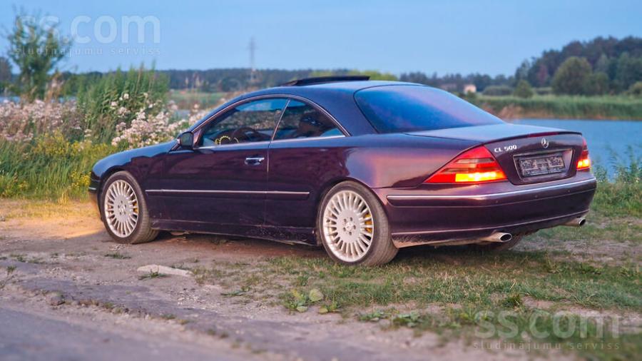 Violet Mercedes-Benz cl-500 2000 in Riga, with an engine capacity of 5.00 L and mileage of 292 thousand km for 7500 €, photo 4 on AUTOMOTO.COM.LV