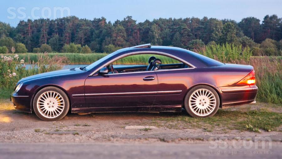 Violet Mercedes-Benz cl-500 2000 in Riga, with an engine capacity of 5.00 L and mileage of 292 thousand km for 7500 €, photo 12 on AUTOMOTO.COM.LV