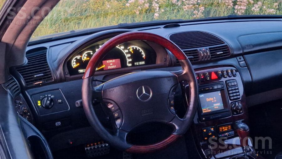 Violet Mercedes-Benz cl-500 2000 in Riga, with an engine capacity of 5.00 L and mileage of 292 thousand km for 7500 €, photo 16 on AUTOMOTO.COM.LV