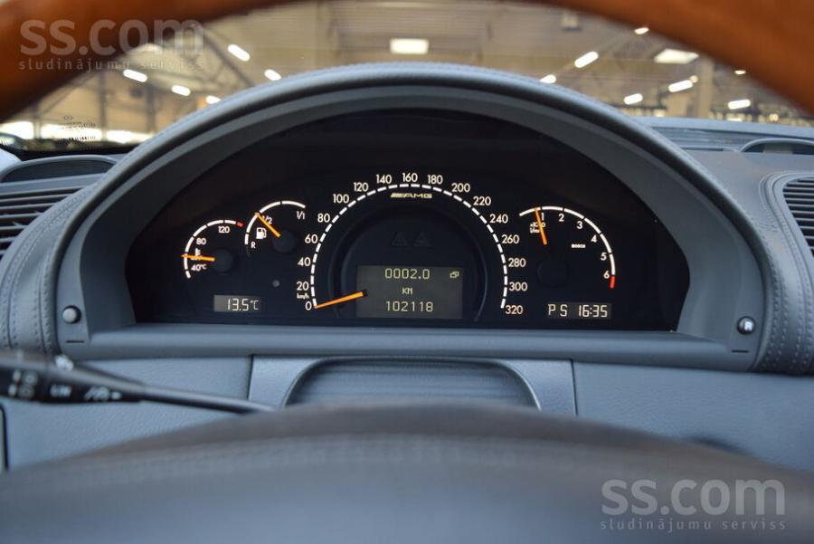 Черный Мерседес ЦЛ 55 АМГ 2002 в Рига, объемом двигателя 5.50 л и пробегом 102 тыс. км за 13500 €, фото 12 на AUTOMOTO.COM.LV