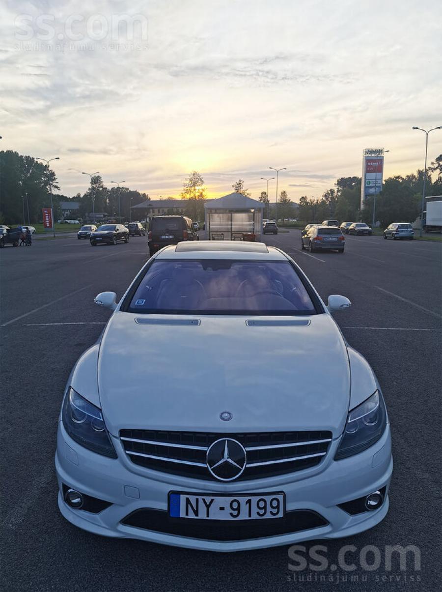 White Mercedes-Benz cl-63-amg 2008 in Riga, with an engine capacity of 6.20 L and mileage of 140 thousand km for 29000 €, photo 4 on AUTOMOTO.COM.LV