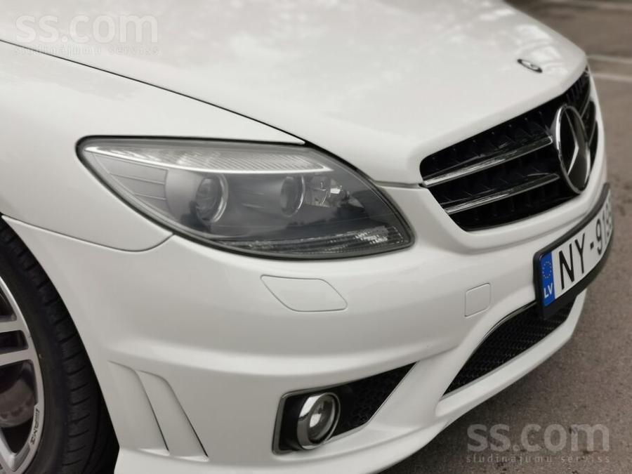 White Mercedes-Benz cl-63-amg 2008 in Riga, with an engine capacity of 6.20 L and mileage of 140 thousand km for 29000 €, photo 11 on AUTOMOTO.COM.LV