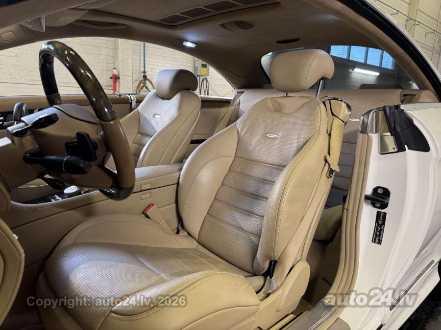 White Mercedes-Benz CL-Class 2011 in Tallinn, with an engine capacity of 5.50 L and mileage of 50 thousand km for 50000 €, photo 12 on AUTOMOTO.COM.LV
