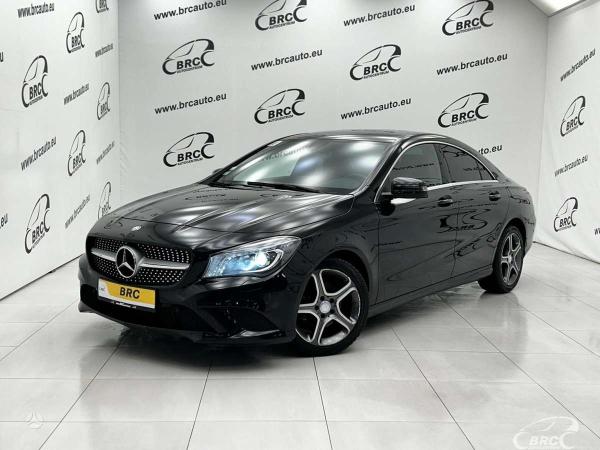 Black Mercedes-Benz CLA 180 2015 in Vilnius, with an engine capacity of 1.46 L and mileage of 163 thousand km for 11500 €, photo 1 on AUTOMOTO.COM.LV