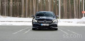 Black Mercedes-Benz CLA 180 2017 in Saldus, with an engine capacity of 1.60 L and mileage of 191 thousand km for 15200 €, photo 4 on AUTOMOTO.COM.LV