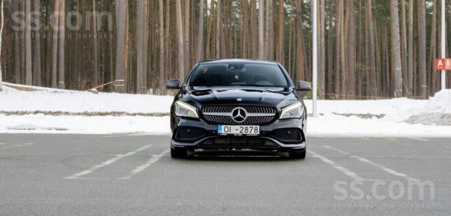 Black Mercedes-Benz CLA 180 2017 in Saldus, with an engine capacity of 1.60 L and mileage of 191 thousand km for 15200 €, photo 4 on AUTOMOTO.COM.LV