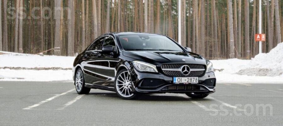 Black Mercedes-Benz CLA 180 2017 in Saldus, with an engine capacity of 1.60 L and mileage of 191 thousand km for 15200 €, photo 5 on AUTOMOTO.COM.LV