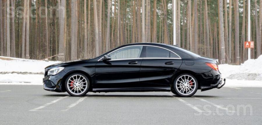 Black Mercedes-Benz CLA 180 2017 in Saldus, with an engine capacity of 1.60 L and mileage of 191 thousand km for 15200 €, photo 6 on AUTOMOTO.COM.LV