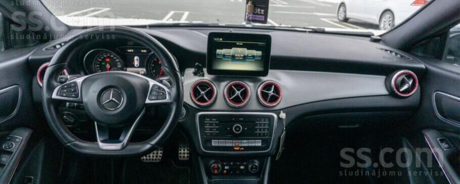 Black Mercedes-Benz CLA 180 2017 in Saldus, with an engine capacity of 1.60 L and mileage of 191 thousand km for 15200 €, photo 11 on AUTOMOTO.COM.LV