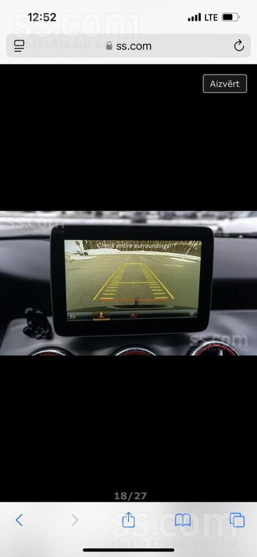 Black Mercedes-Benz CLA 180 2017 in Saldus, with an engine capacity of 1.60 L and mileage of 191 thousand km for 15200 €, photo 17 on AUTOMOTO.COM.LV