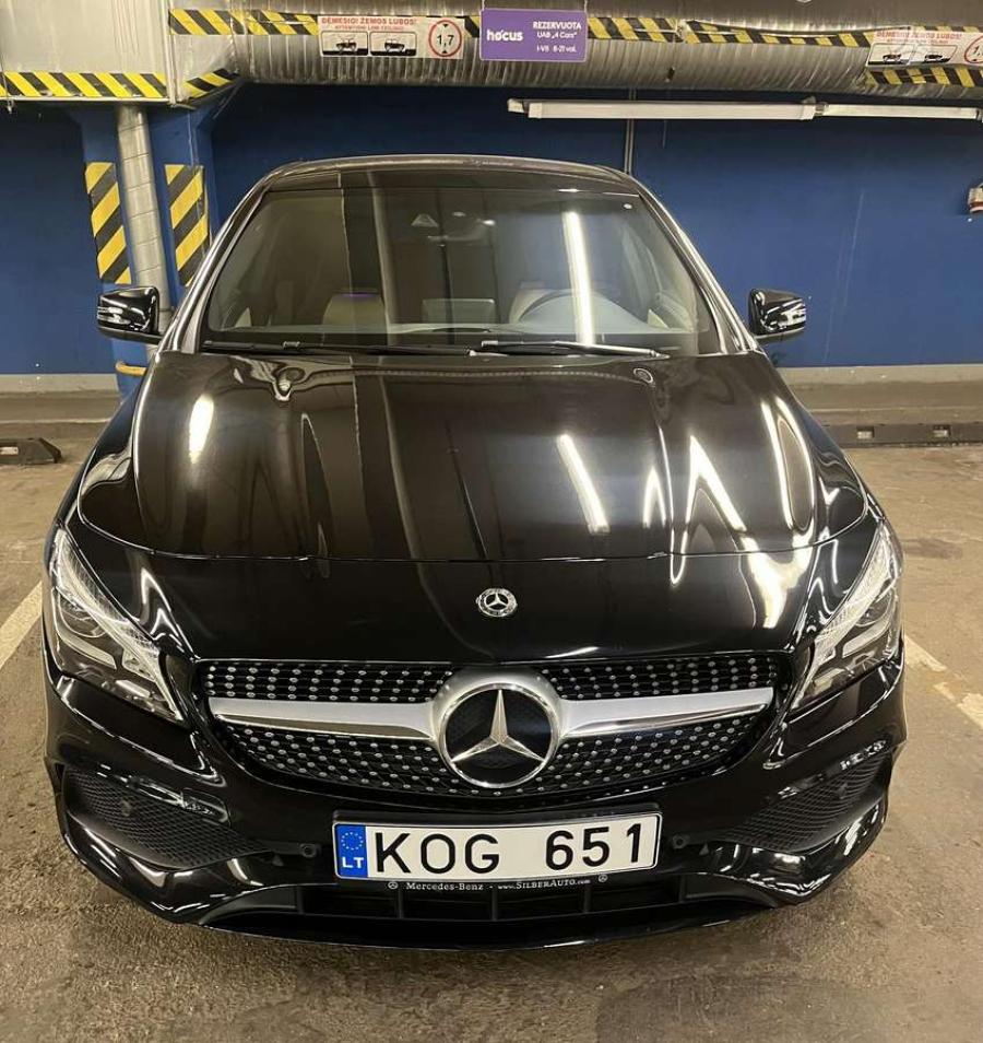 Black Mercedes-Benz CLA 180 2017 in Vilnius, with an engine capacity of 1.60 L and mileage of 38 thousand km for 21450 €, photo 12 on AUTOMOTO.COM.LV
