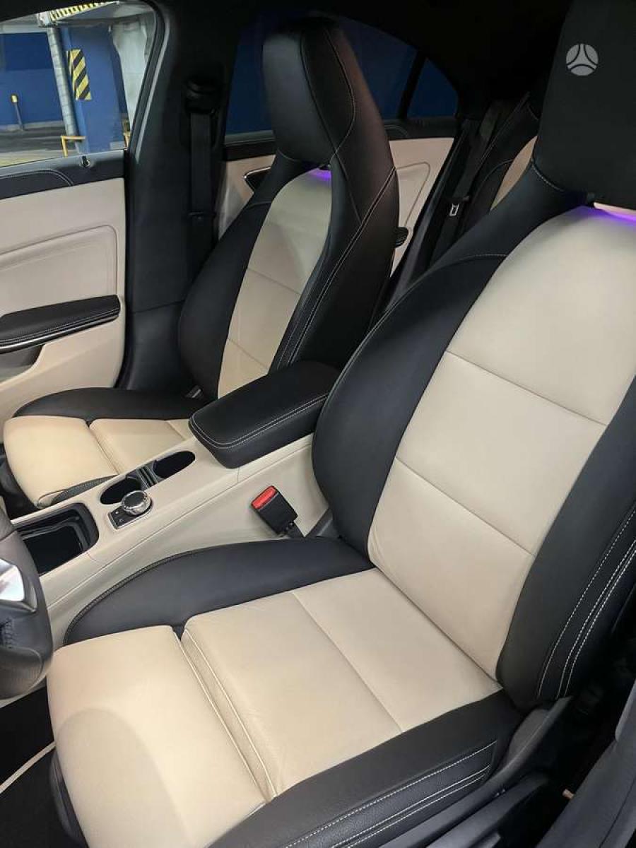 Black Mercedes-Benz CLA 180 2017 in Vilnius, with an engine capacity of 1.60 L and mileage of 38 thousand km for 21450 €, photo 14 on AUTOMOTO.COM.LV