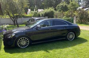 Black Mercedes-Benz CLA 180 2017 in Vilnius, with an engine capacity of 1.60 L and mileage of 38 thousand km for 21450 €, photo 23 on AUTOMOTO.COM.LV