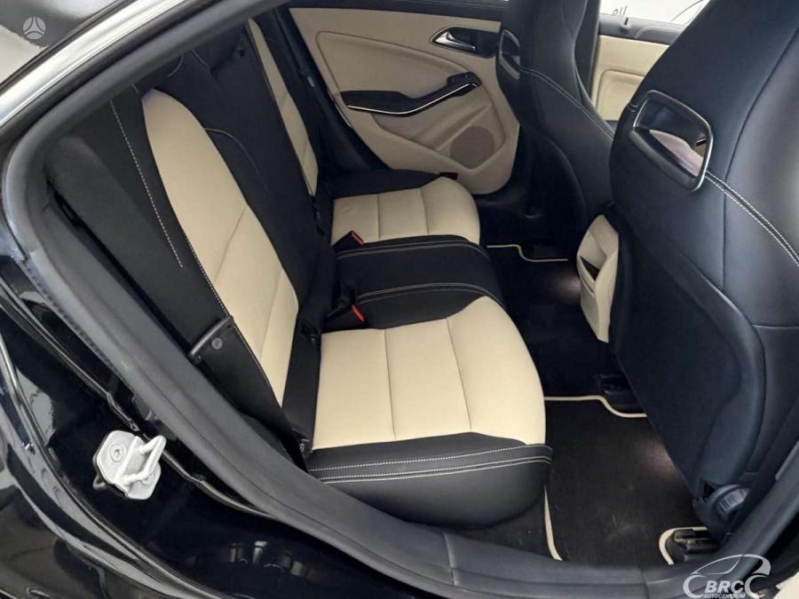 Black Mercedes-Benz CLA 180 2017 in Vilnius, with an engine capacity of 1.60 L and mileage of 38 thousand km for 19450 €, photo 13 on AUTOMOTO.COM.LV