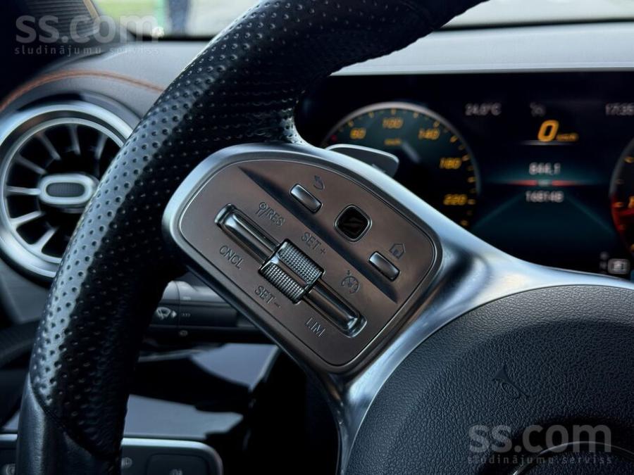 Black Mercedes-Benz CLA 180 2019 in Rezekne, with an engine capacity of 1.30 L and mileage of 168 thousand km for 22490 €, photo 25 on AUTOMOTO.COM.LV