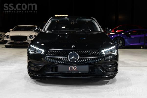 Black Mercedes-Benz CLA 180 2020 in Riga, with an engine capacity of 1.40 L and mileage of 76 thousand km for 26500 €, photo 2 on AUTOMOTO.COM.LV