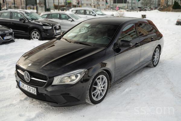 Black Mercedes-Benz CLA 180 2015 in Liepaja, with an engine capacity of 1.60 L and mileage of 211 thousand km for 12900 €, photo 1 on AUTOMOTO.COM.LV