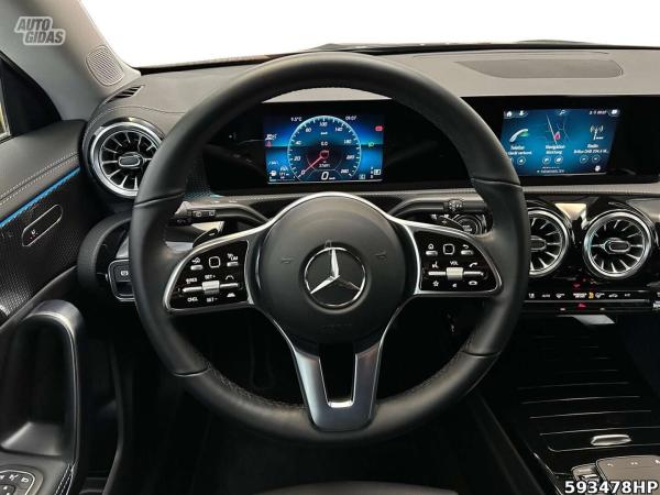 Black Mercedes-Benz CLA 180 2022 in Kaunas, with an engine capacity of 2.00 L and mileage of 38 thousand km for 29019 €, photo 9 on AUTOMOTO.COM.LV