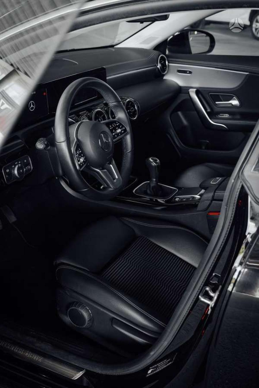Black Mercedes-Benz CLA 180 2022 in Kaunas, with an engine capacity of 1.95 L and mileage of 101 thousand km for 18400 €, photo 14 on AUTOMOTO.COM.LV