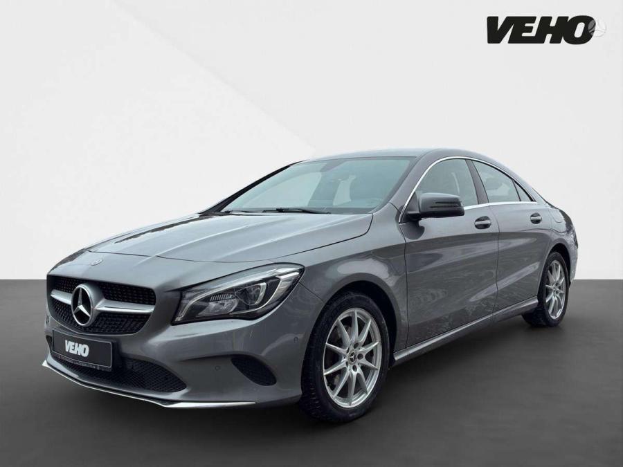 Grey Mercedes-Benz CLA 180 2017 in Vilnius, with an engine capacity of 1.60 L and mileage of 112 thousand km for 15500 €, photo 1 on AUTOMOTO.COM.LV