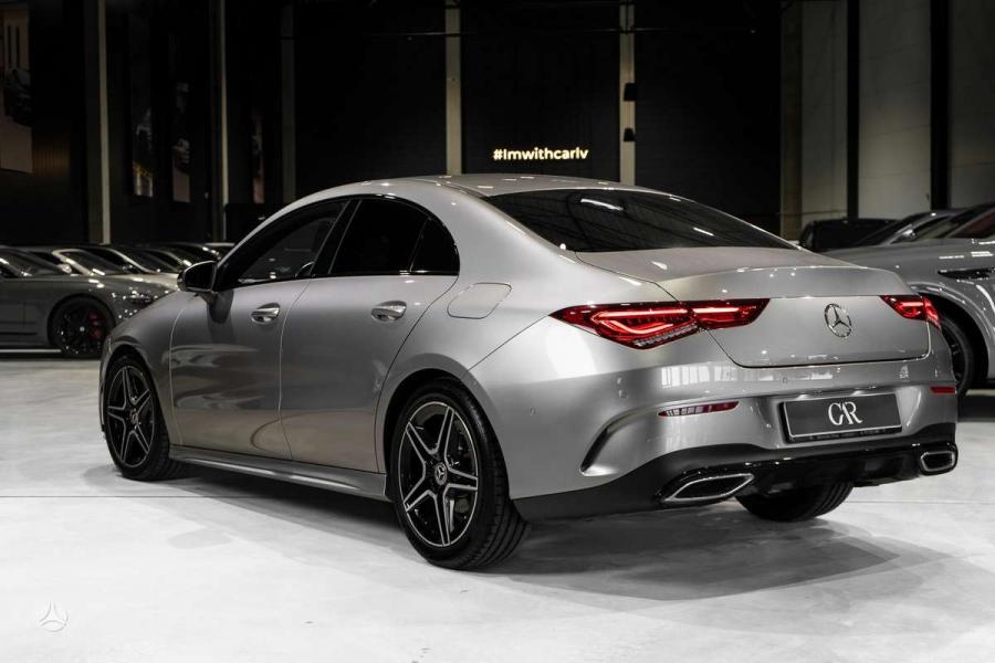 Grey Mercedes-Benz CLA 180 2019 in Riga, with an engine capacity of 1.33 L and mileage of 93 thousand km for 26900 €, photo 7 on AUTOMOTO.COM.LV