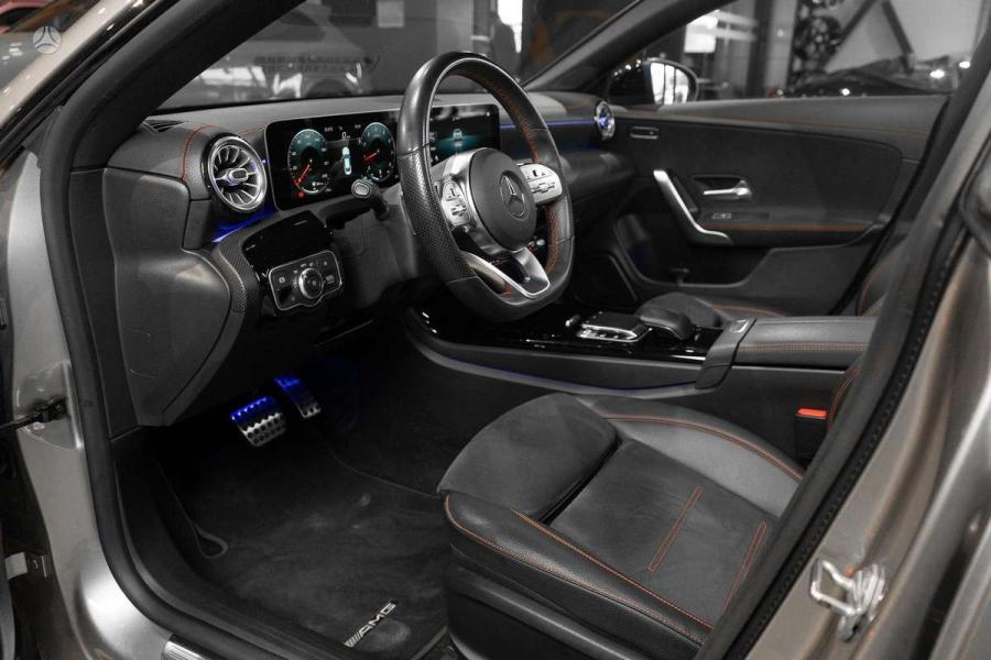 Grey Mercedes-Benz CLA 180 2019 in Riga, with an engine capacity of 1.33 L and mileage of 93 thousand km for 26900 €, photo 12 on AUTOMOTO.COM.LV