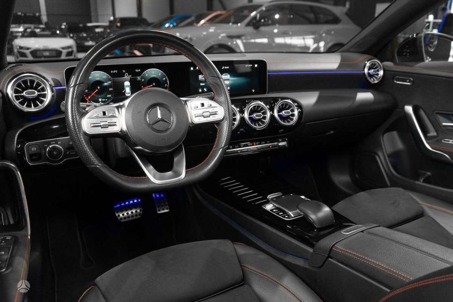 Grey Mercedes-Benz CLA 180 2019 in Riga, with an engine capacity of 1.33 L and mileage of 93 thousand km for 26900 €, photo 13 on AUTOMOTO.COM.LV