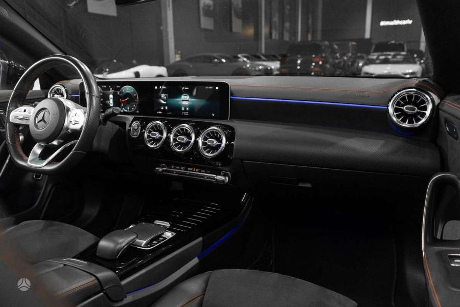Grey Mercedes-Benz CLA 180 2019 in Riga, with an engine capacity of 1.33 L and mileage of 93 thousand km for 26900 €, photo 15 on AUTOMOTO.COM.LV