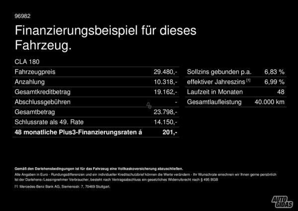 Серый Мерседес ЦЛА 180 2024 в Каунас, объемом двигателя 1.30 л и пробегом 14 тыс. км за 32674 €, фото 2 на AUTOMOTO.COM.LV