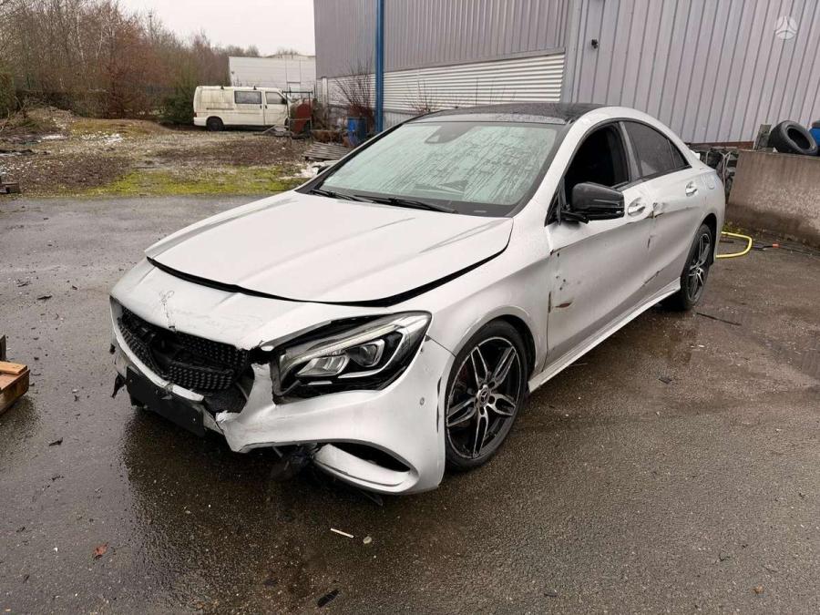 Grey Mercedes-Benz CLA 180 2017 in Taurage, with an engine capacity of 1.60 L and mileage of 127 thousand km for 8700 €, photo 1 on AUTOMOTO.COM.LV