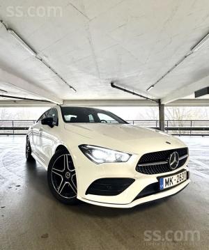 White Mercedes-Benz CLA 180 2020 in Riga, with an engine capacity of 1.40 L and mileage of 72 thousand km for 26500 €, photo  on AUTOMOTO.COM.LV
