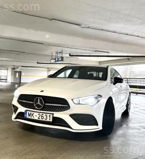 White Mercedes-Benz CLA 180 2020 in Riga, with an engine capacity of 1.40 L and mileage of 72 thousand km for 26500 €, photo 5 on AUTOMOTO.COM.LV