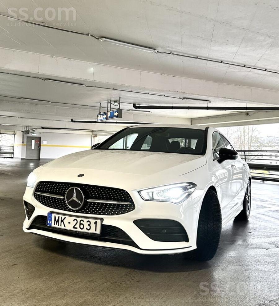 White Mercedes-Benz CLA 180 2020 in Riga, with an engine capacity of 1.40 L and mileage of 72 thousand km for 26500 €, photo 5 on AUTOMOTO.COM.LV