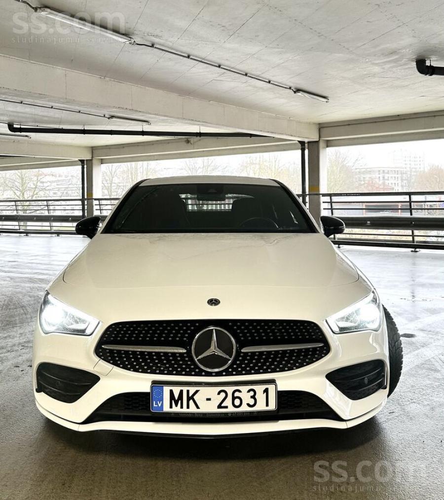 White Mercedes-Benz CLA 180 2020 in Riga, with an engine capacity of 1.40 L and mileage of 72 thousand km for 26500 €, photo 6 on AUTOMOTO.COM.LV