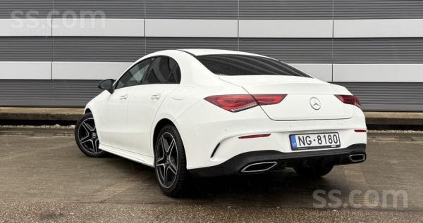 White Mercedes-Benz CLA 180 2022 in Riga, with an engine capacity of 1.30 L and mileage of 43 thousand km for 34950 €, photo 8 on AUTOMOTO.COM.LV
