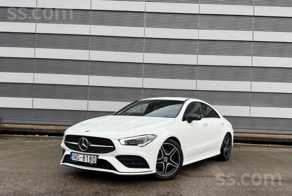 White Mercedes-Benz CLA 180 2022 in Riga, with an engine capacity of 1.30 L and mileage of 43 thousand km for 29950 €, photo 3 on AUTOMOTO.COM.LV