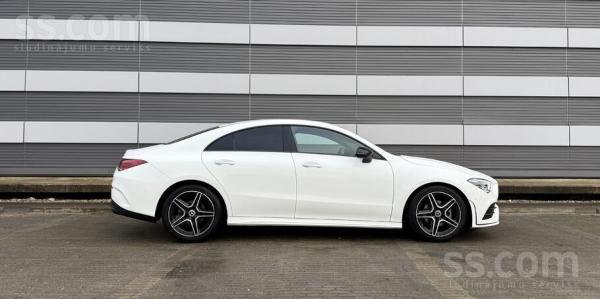 White Mercedes-Benz CLA 180 2022 in Riga, with an engine capacity of 1.30 L and mileage of 43 thousand km for 29950 €, photo 5 on AUTOMOTO.COM.LV