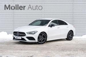 White Mercedes-Benz CLA 180 2022 in Riga, with an engine capacity of 1.30 L and mileage of 83 thousand km for 32450 €, photo  on AUTOMOTO.COM.LV