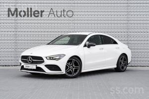White Mercedes-Benz CLA 180 2022 in Riga, with an engine capacity of 1.30 L and mileage of 83 thousand km for 26900 €, photo  on AUTOMOTO.COM.LV