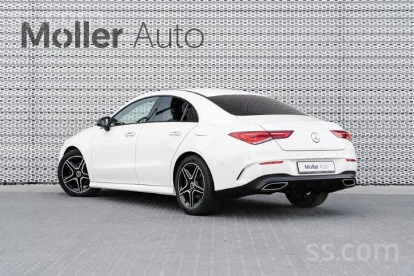 White Mercedes-Benz CLA 180 2022 in Riga, with an engine capacity of 1.30 L and mileage of 83 thousand km for 26900 €, photo 3 on AUTOMOTO.COM.LV