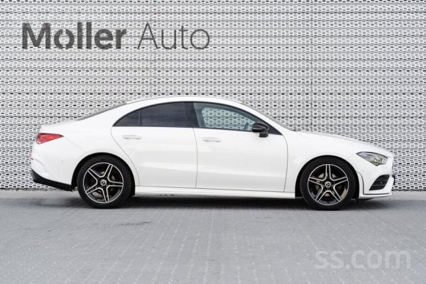 White Mercedes-Benz CLA 180 2022 in Riga, with an engine capacity of 1.30 L and mileage of 83 thousand km for 26900 €, photo 5 on AUTOMOTO.COM.LV